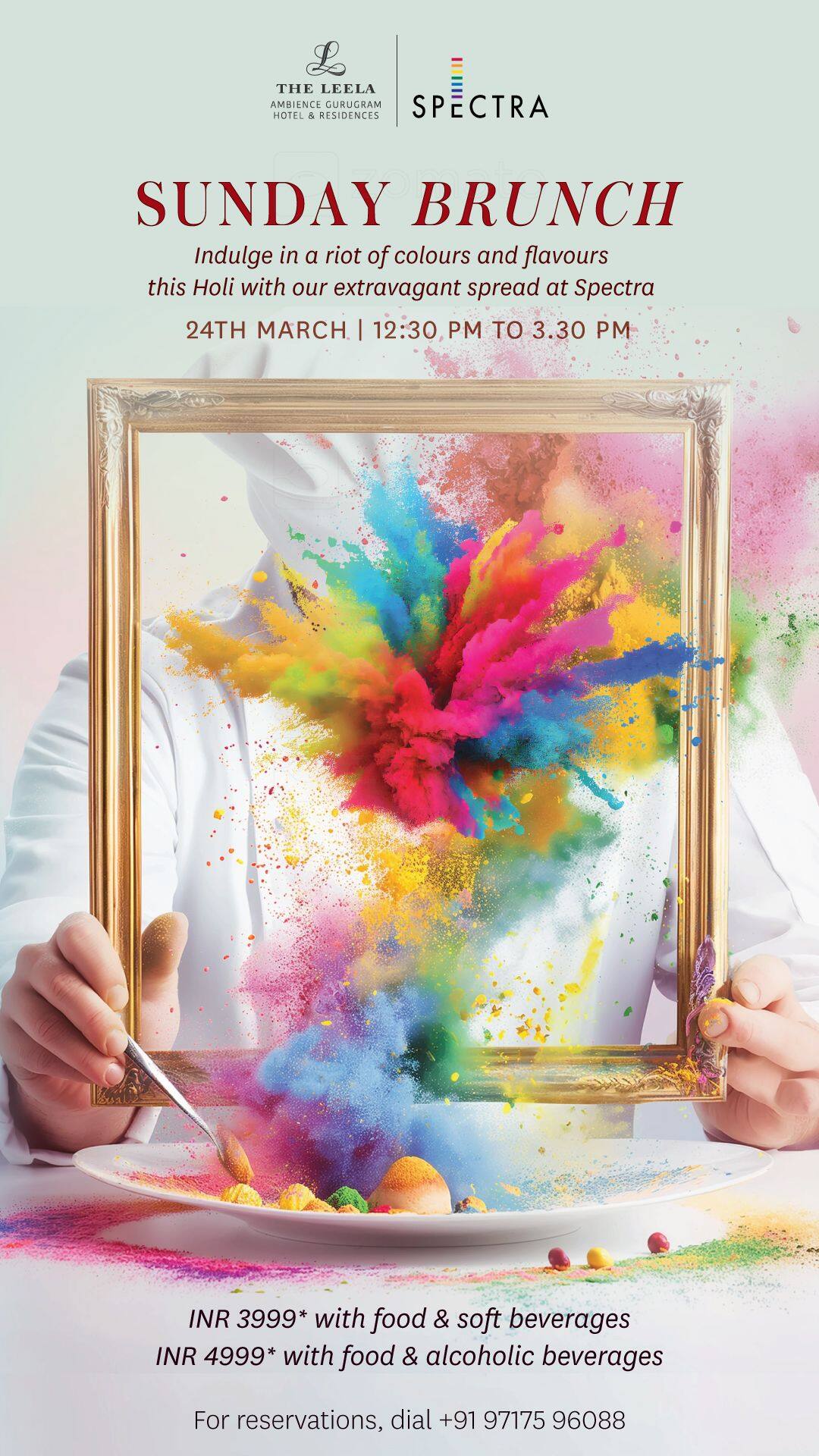 Menu of Spectra - The Leela Ambience, Leela Kempinski, Ambience Island ...