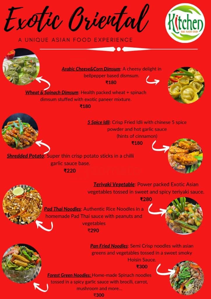 Menu of Kitchen, Indira Nagar, Lucknow