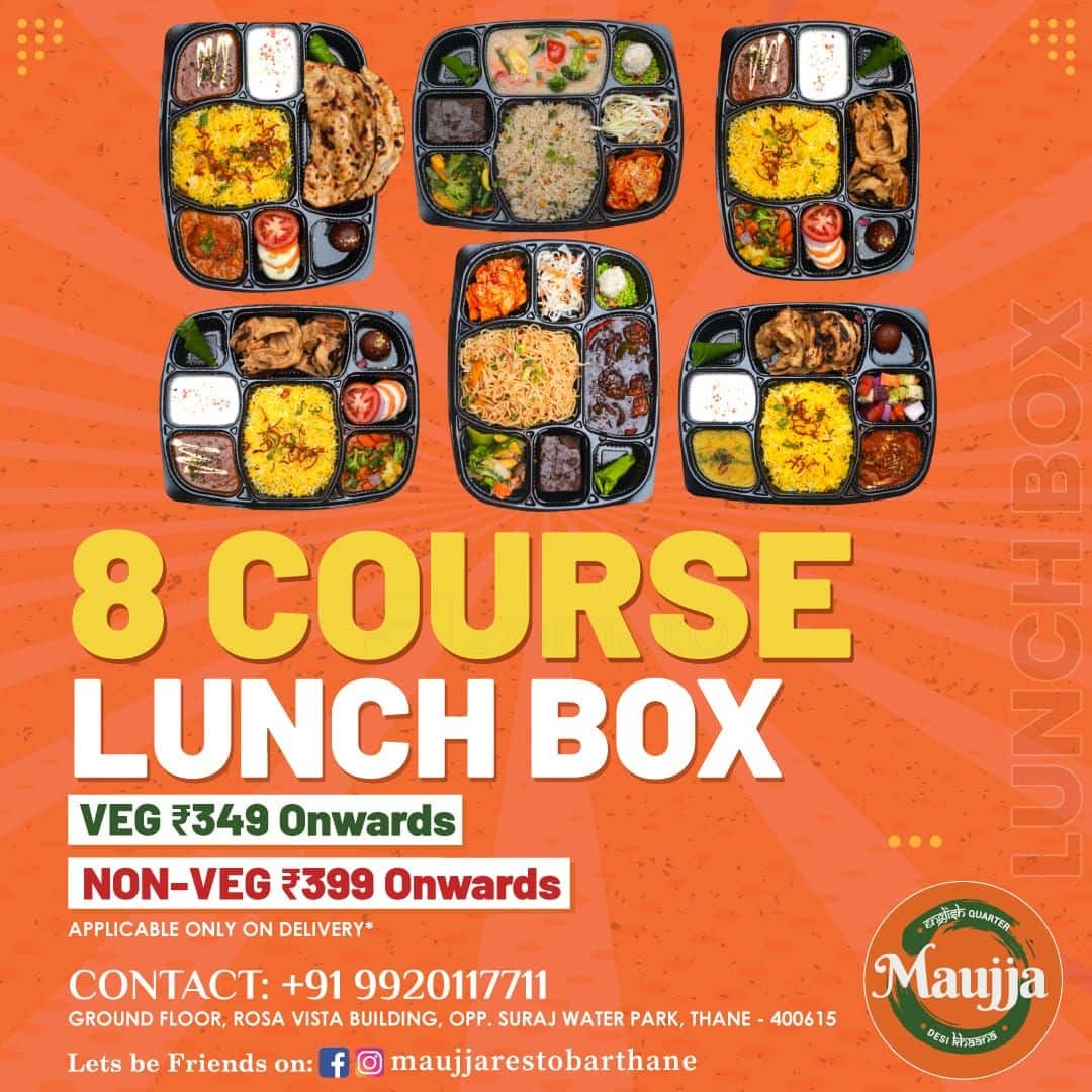 Menu of Maujja, Ghodbunder Road, Thane