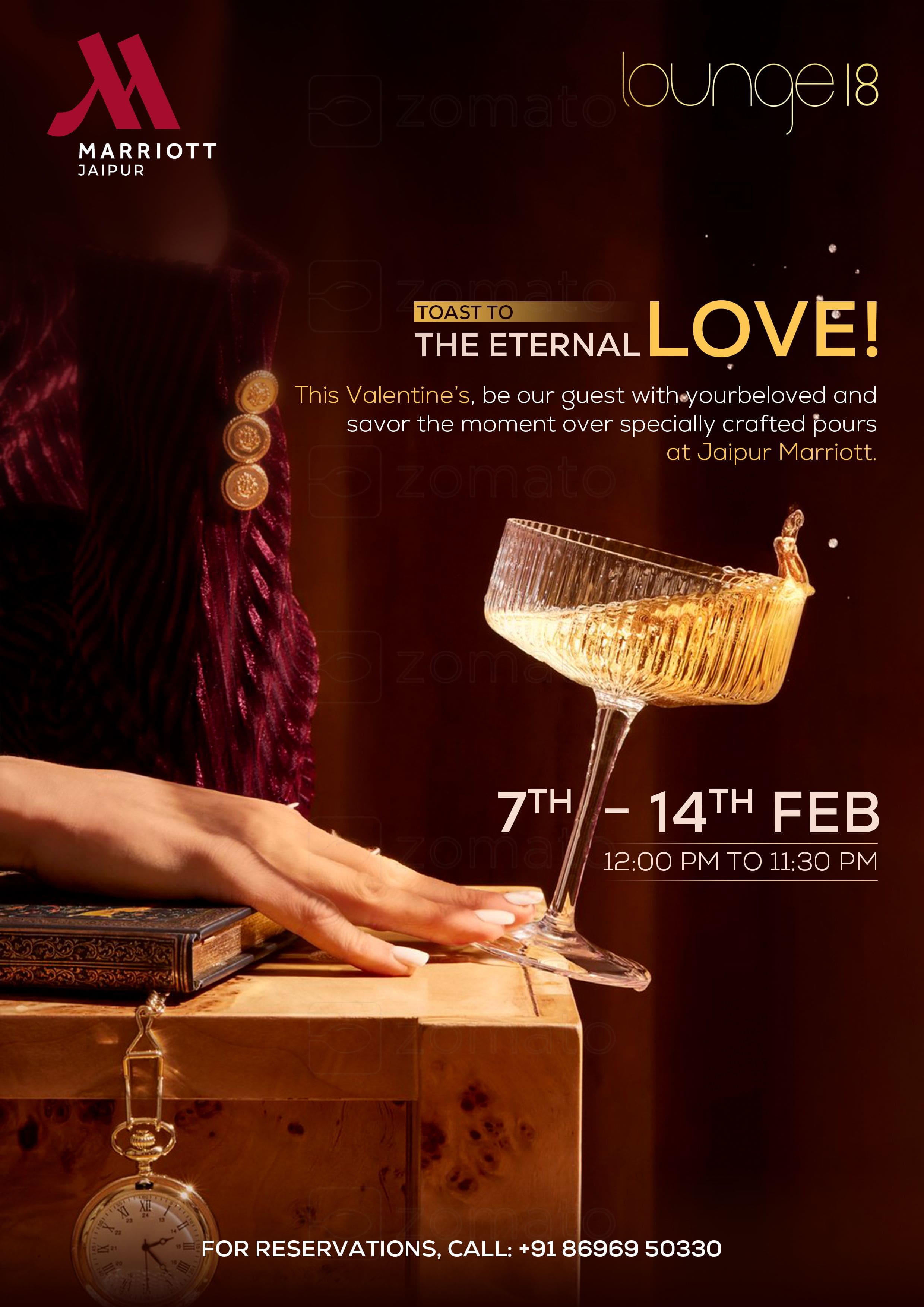 Menu of Lounge 18 - Jaipur Marriott Hotel, Durgapura, Jaipur