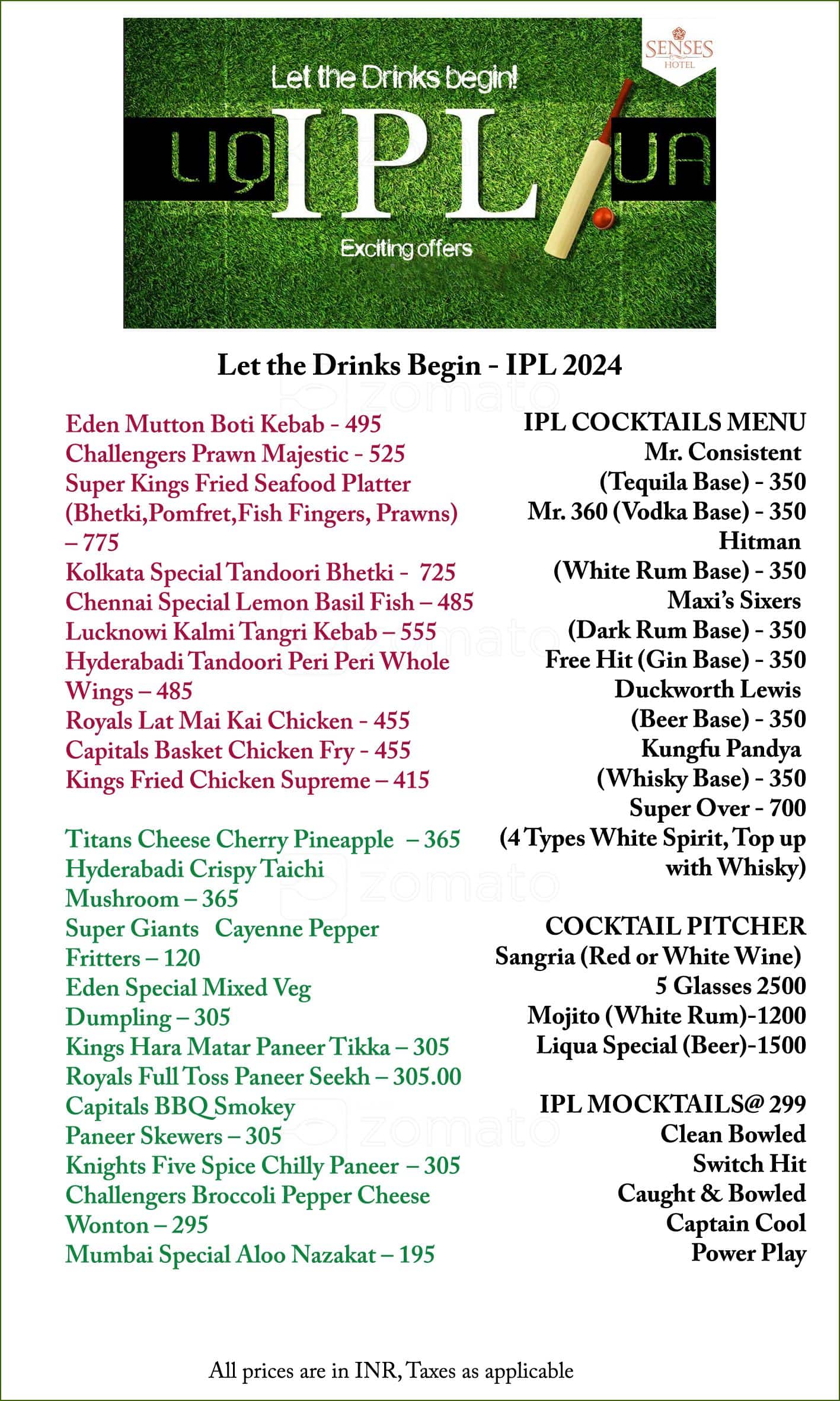 Menu of Liqua - Rooftop Poolside Bar, Sector 5, Salt Lake, Kolkata