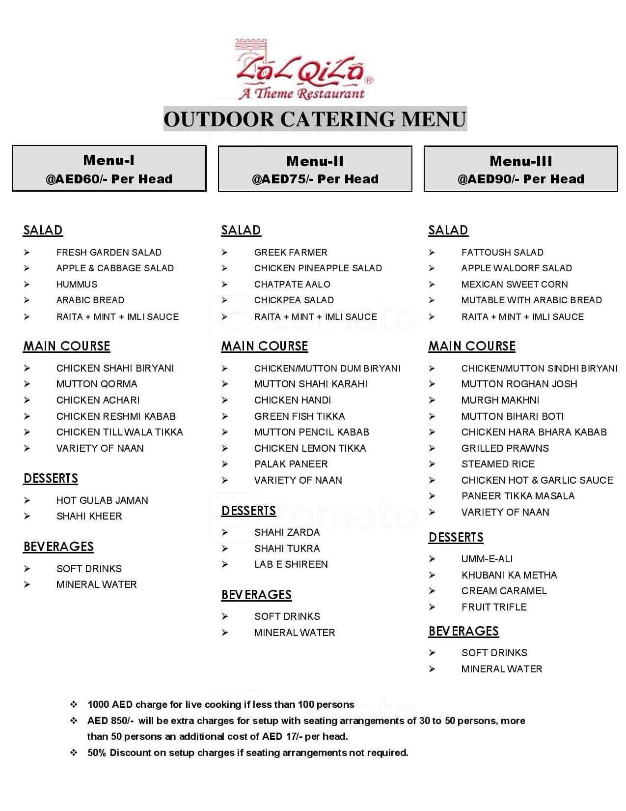 Lal Qila Menu, Menu for Lal Qila, Marina Village, Abu Dhabi - Zomato