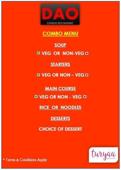 Dao - Turyaa Chennai Menu, Menu for Dao - Turyaa Chennai, Perungudi ...