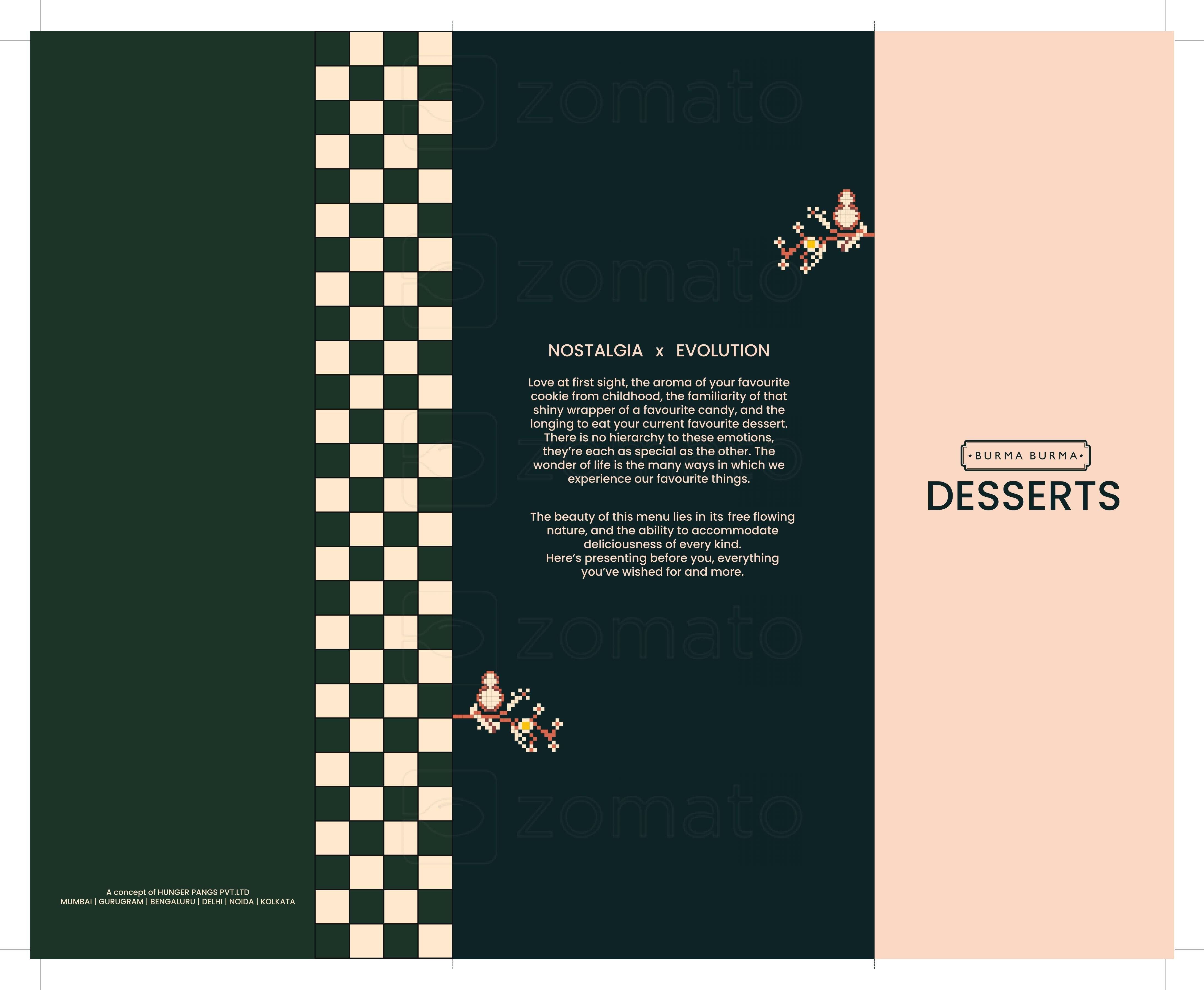 Menu of Burma Burma - Hitech City, Hitech City, Hyderabad