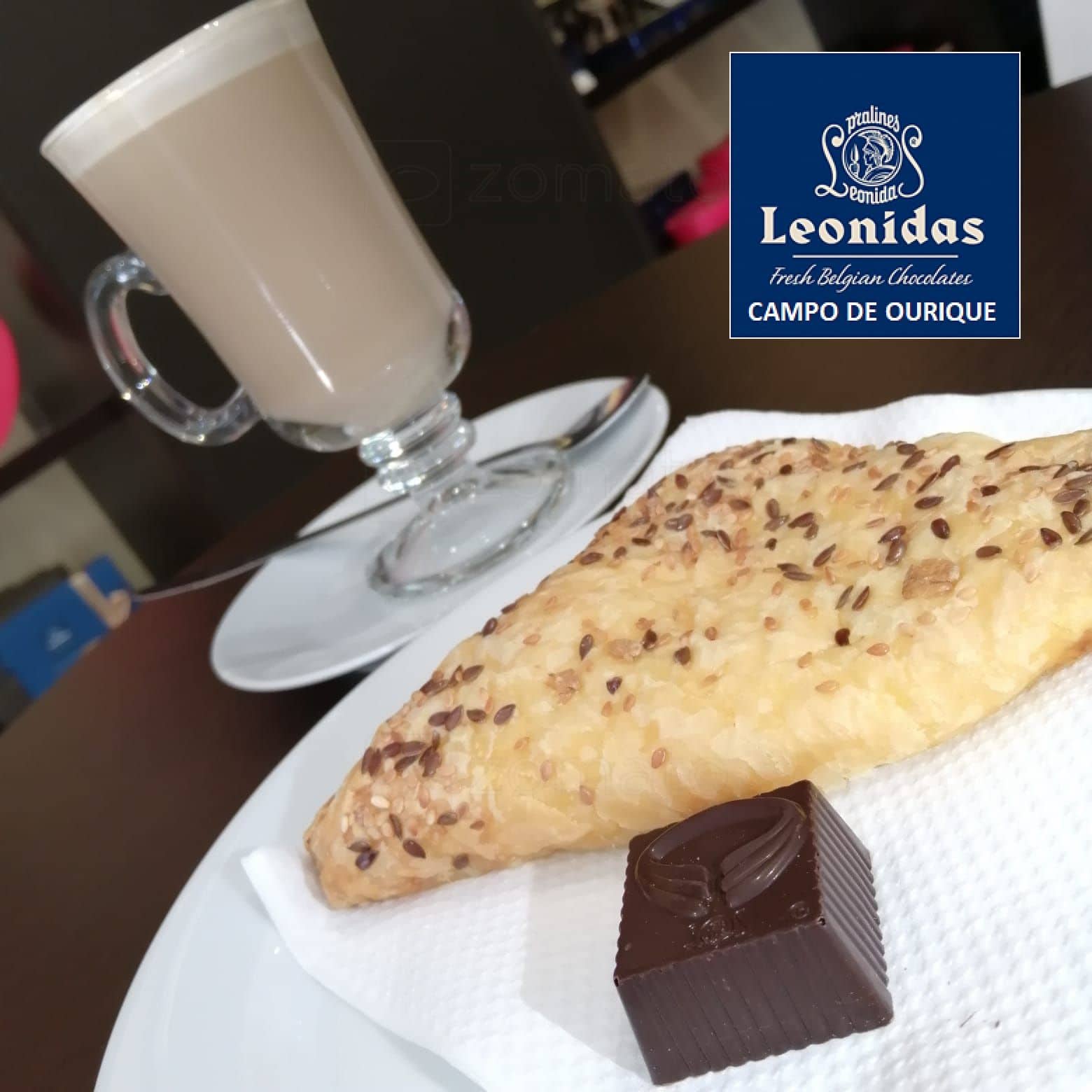 Menu em Leonidas Campo de Ourique café, Lisboa, R. Infantaria 16 64A