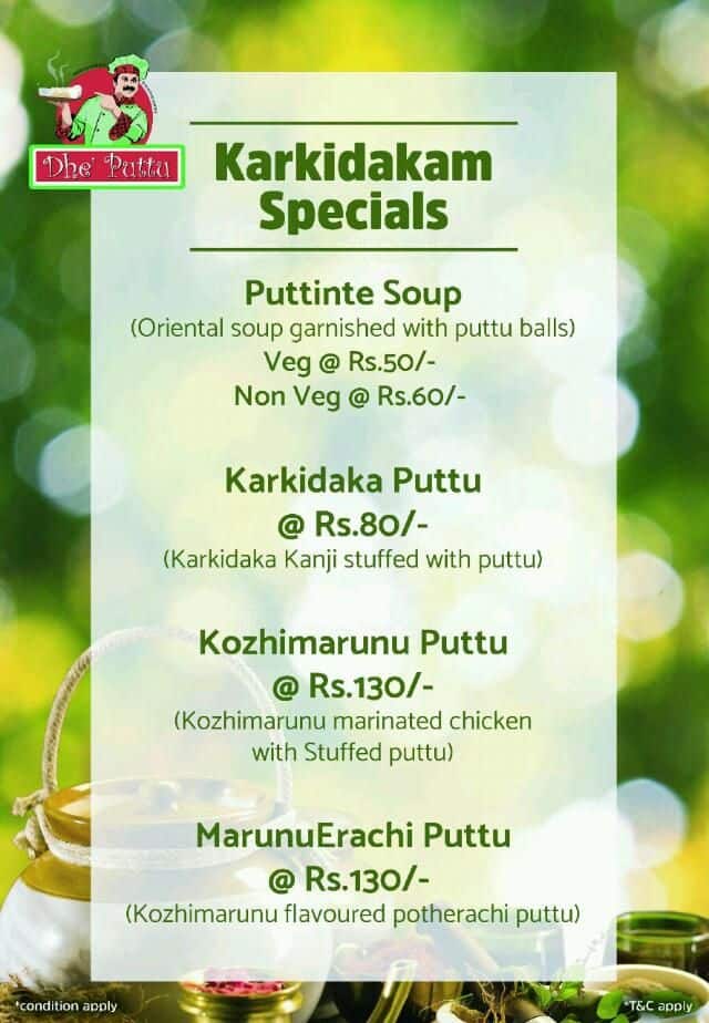 Dhe Puttu Menu, Menu for Dhe Puttu, Edappally, Kochi - Zomato