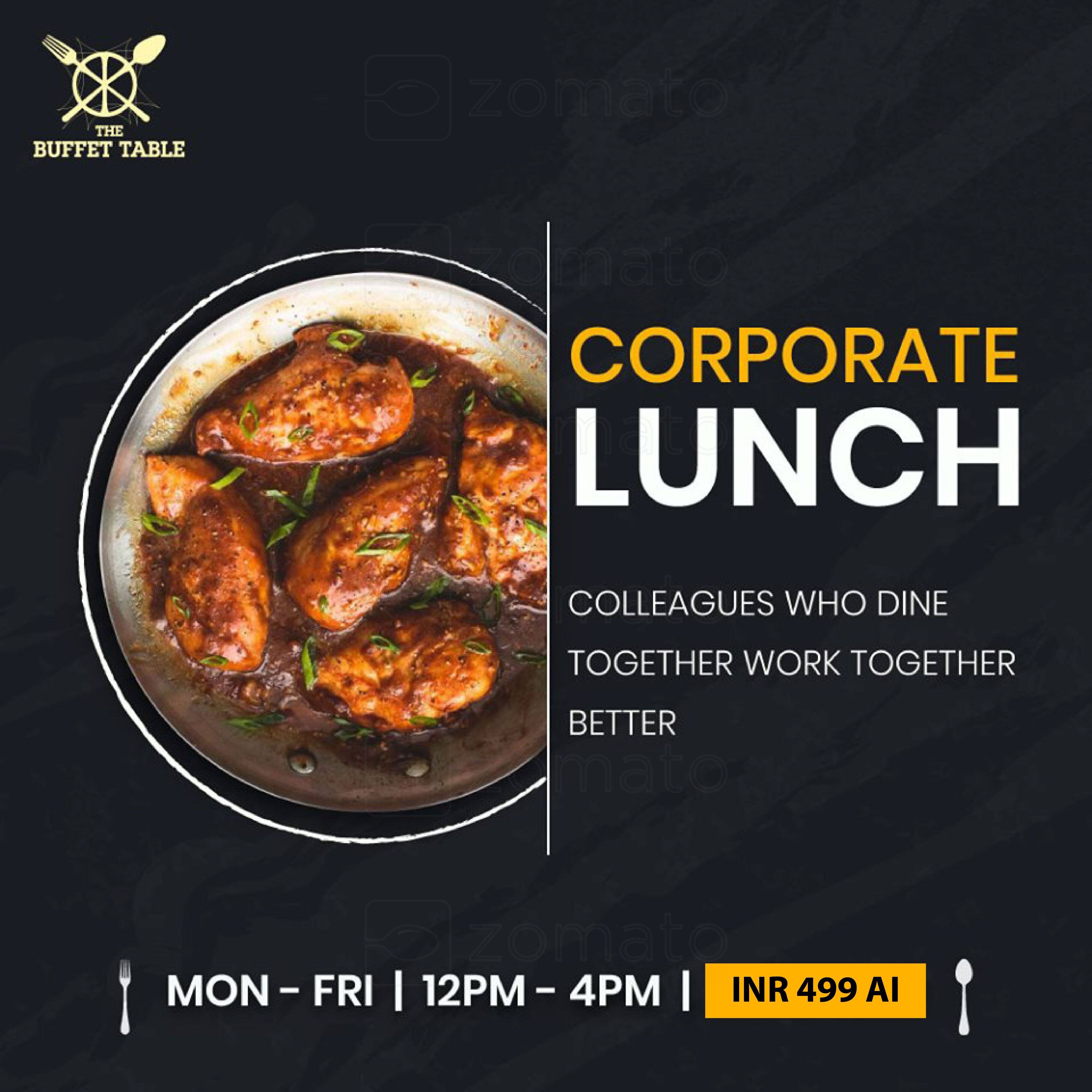 The Buffet Table Menu, Menu untuk The Buffet Table, HSR, Bangalore - Zomato