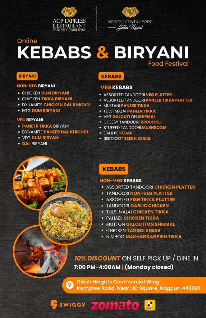 Menu of Golden Harvest - Airport Centre Point, Sadar, Nagpur