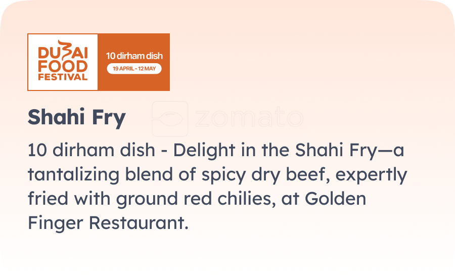 Menu of Golden Finger Restaurant, Al Rigga, Dubai