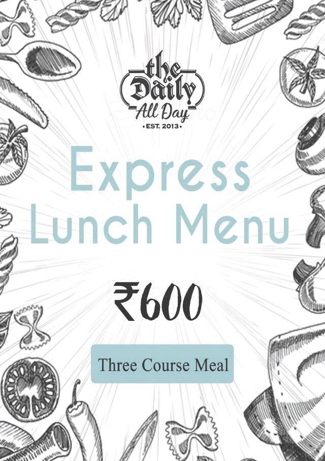 The Daily All Day Menu,Menú para The Daily All Day, Koregaon Park, Pune ...