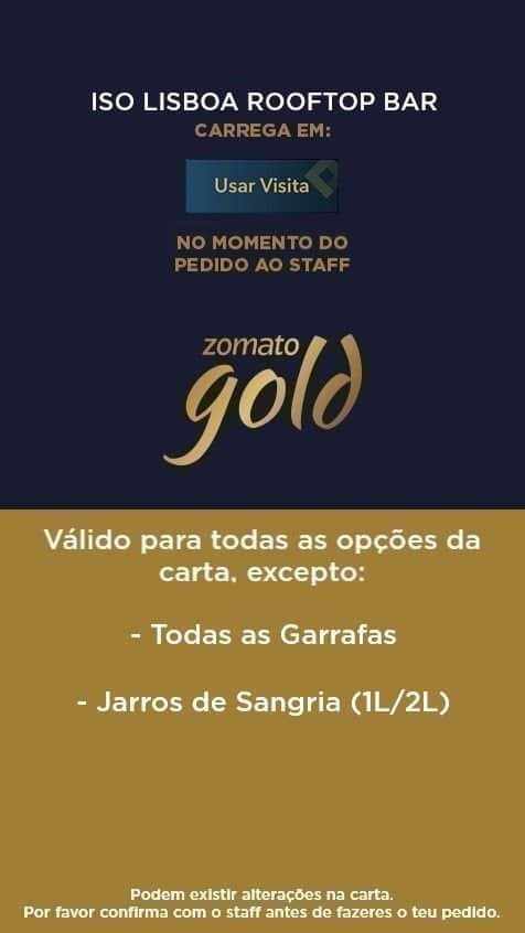 Menu at Go A Lisboa Rooftop - Restaurant & Bar, Lisbon