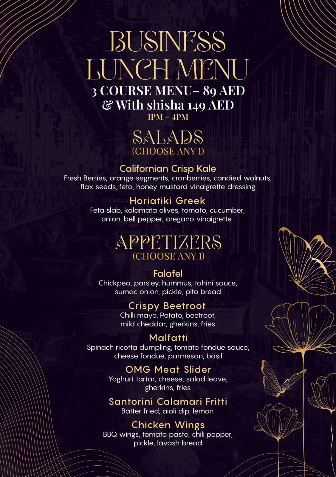 Menu of Yara, Jumeirah 1, Dubai