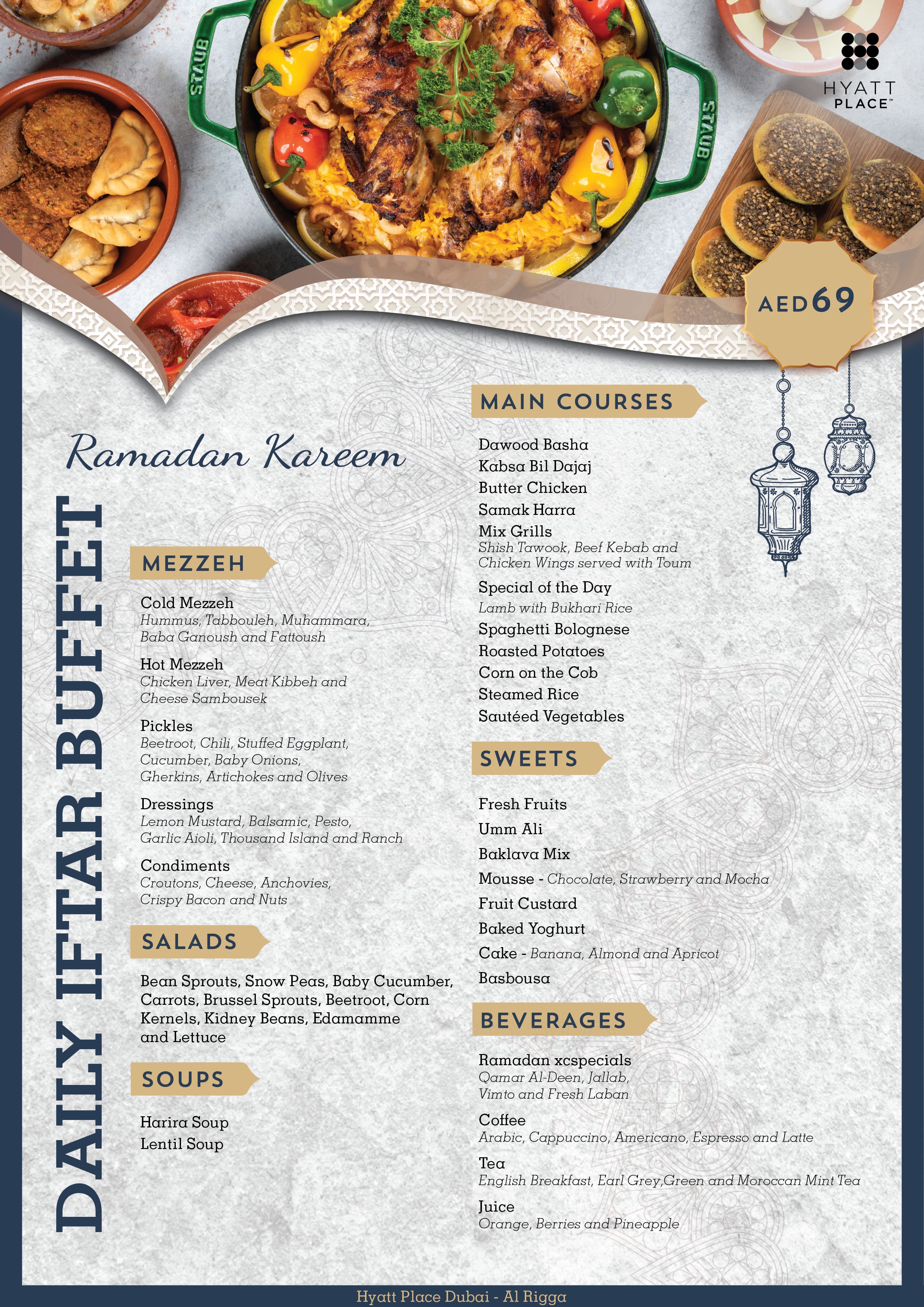 Menu of Focus Restaurant - Hyatt Place Dubai Al Rigga, Al Rigga, Dubai