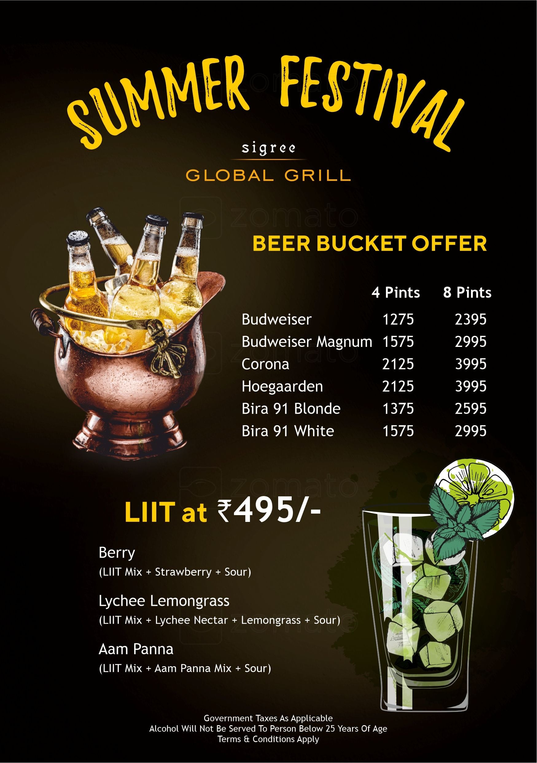 Menu of Sigree Global Grill, Powai, Mumbai