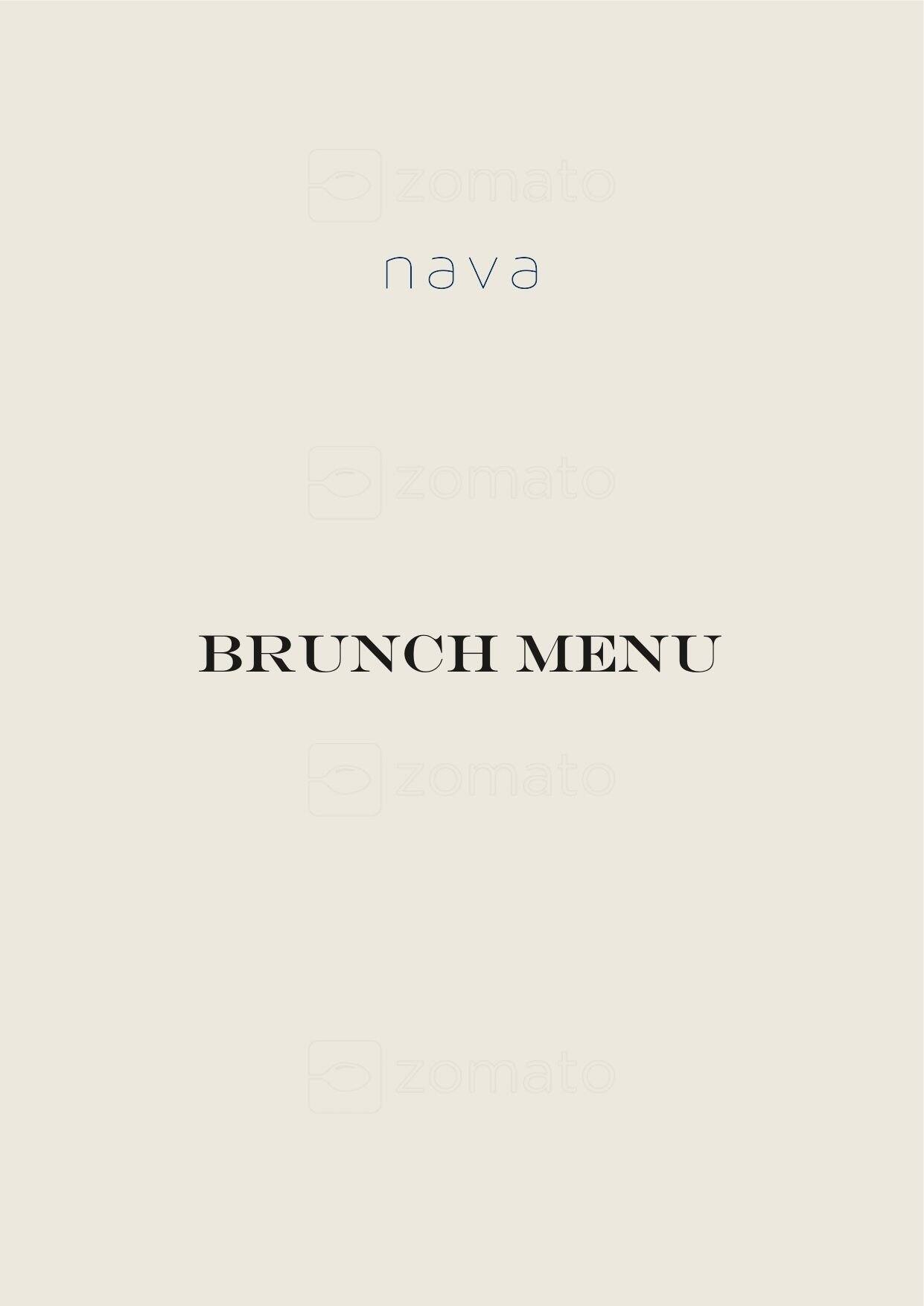 Menu of Nava, Linking Road, Bandra West, Mumbai