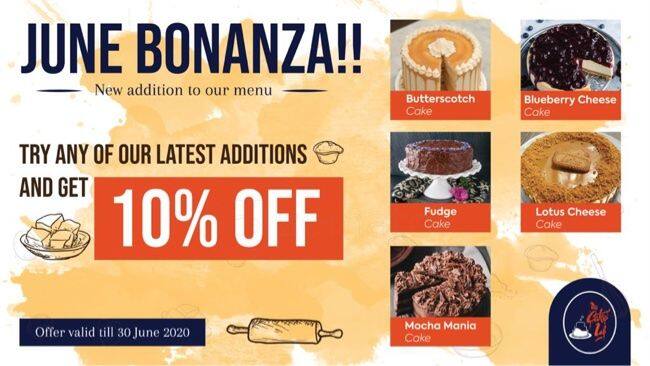 Menu at The Cake Lab desserts, Dubai