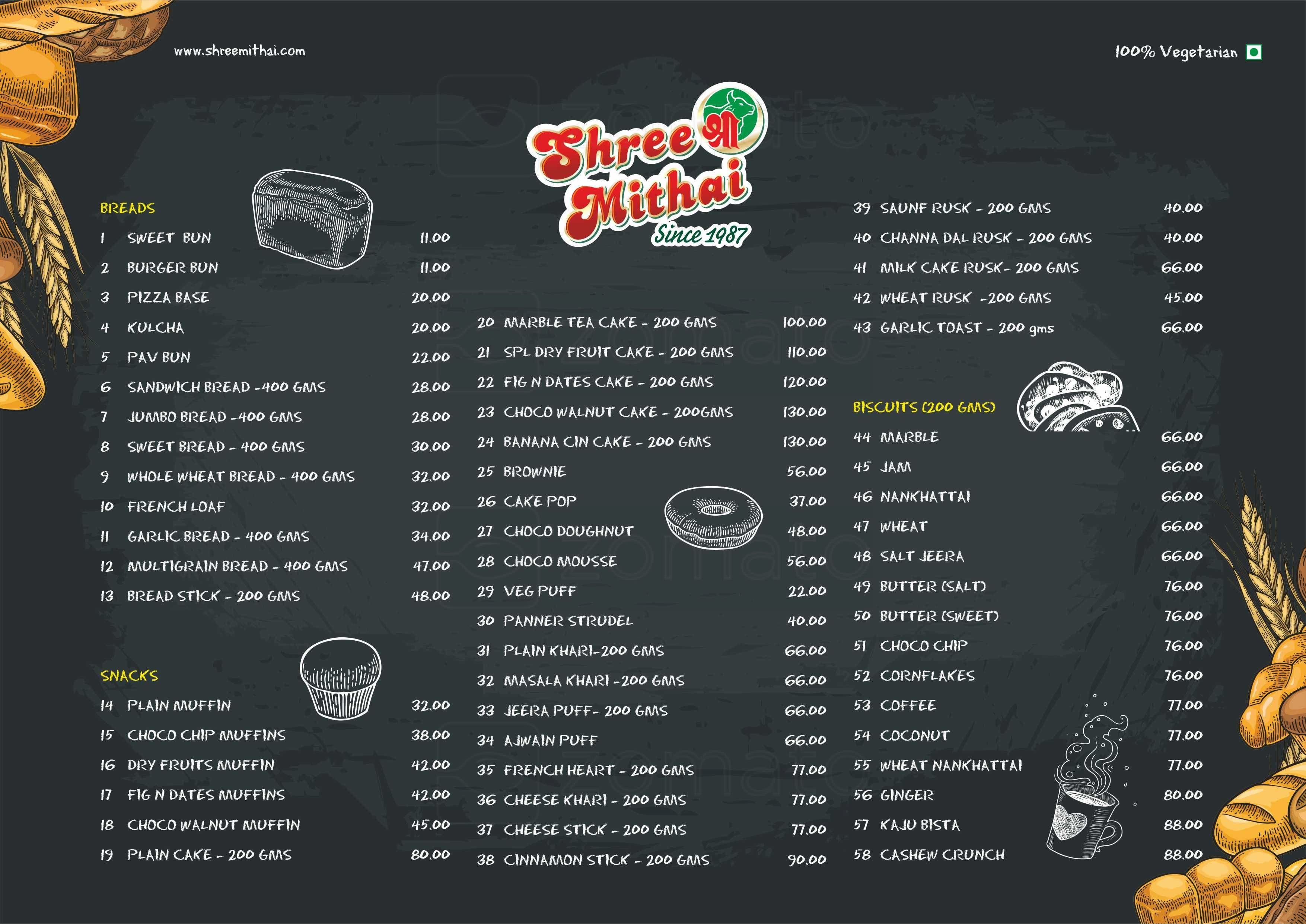 Shree Mithai Menu, Menu for Shree Mithai, Chetpet, Chennai - Zomato