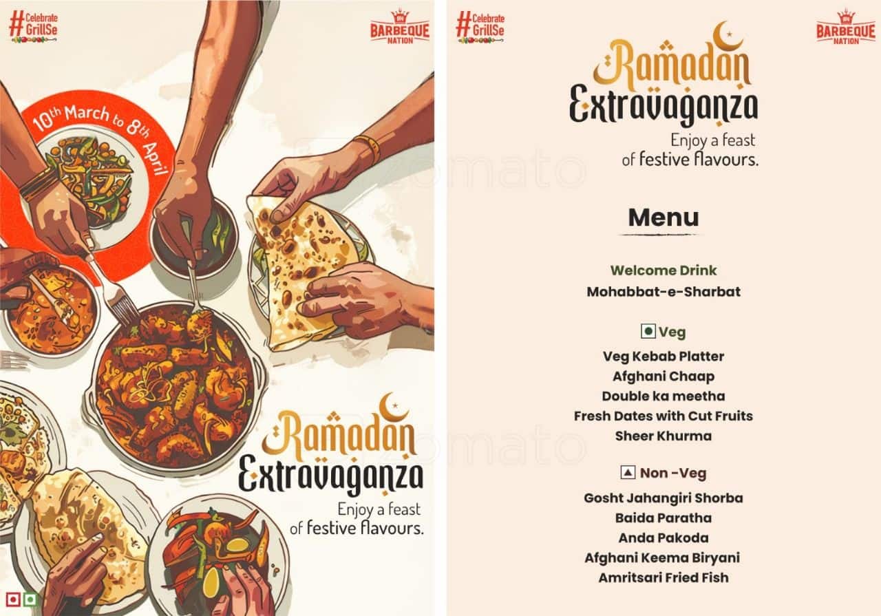 Menu of Barbeque Nation, Tonk Road, Jaipur