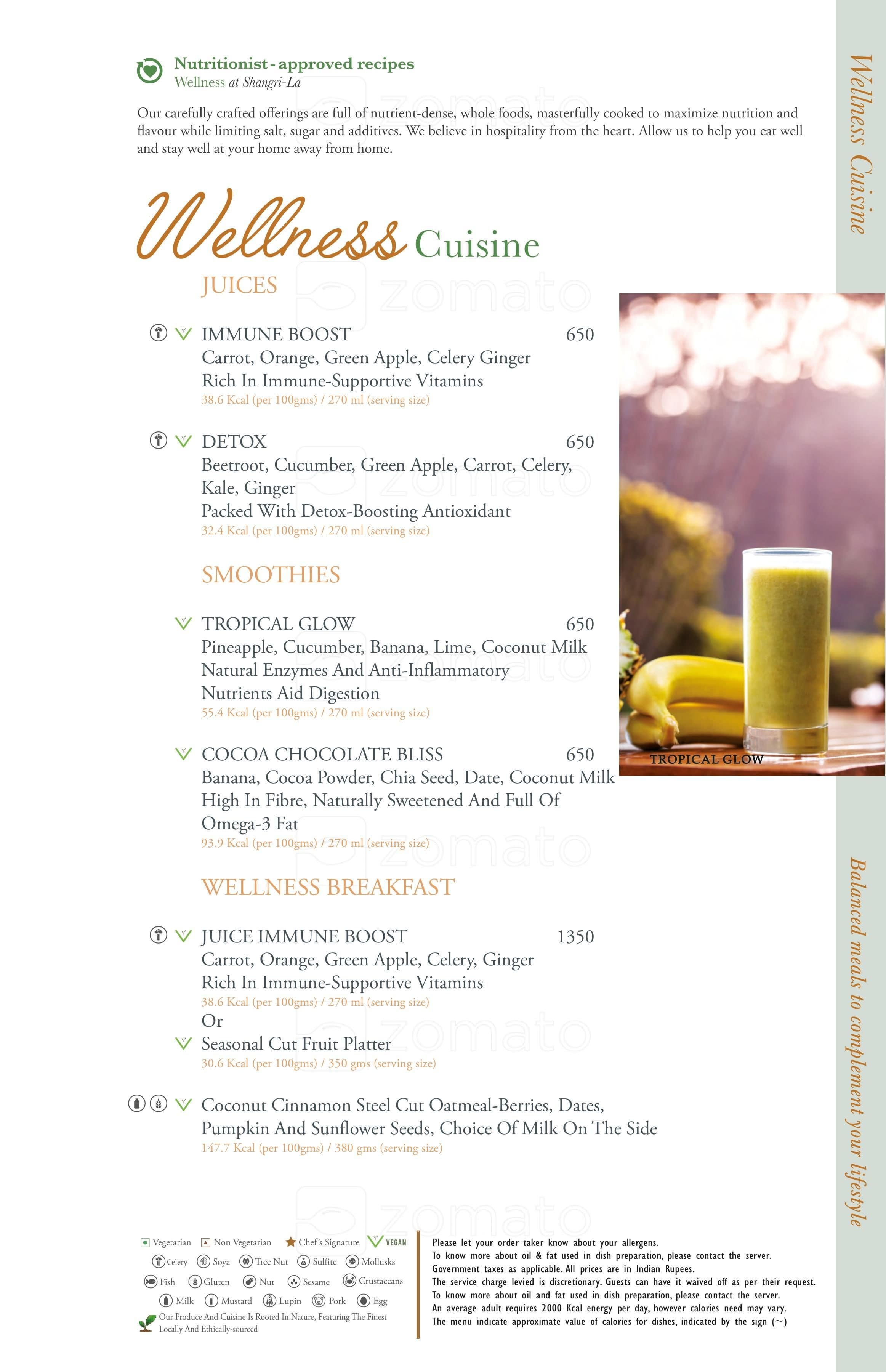 Menu of Tamra - Shangri-La Eros New Delhi, Connaught Place, New Delhi