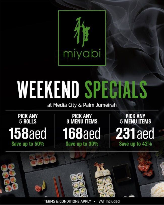 Miyabi Sushi & Bento Menu, Menu for Miyabi Sushi & Bento, Dubai Media ...