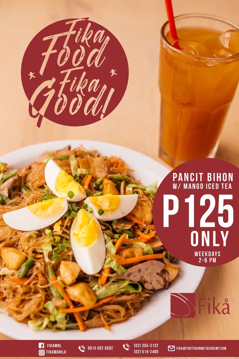 Menu at Fika Manila cafe, Quezon City