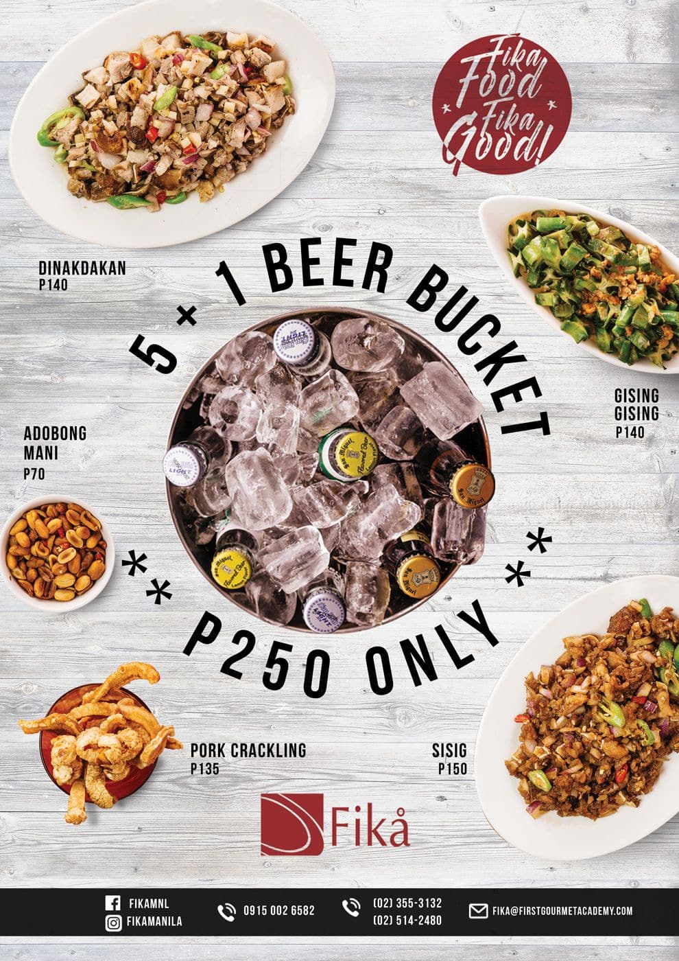 Menu at Fika Manila cafe, Quezon City