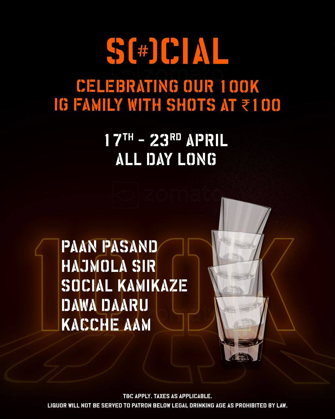 Menu at The Mills SOCIAL, Pune