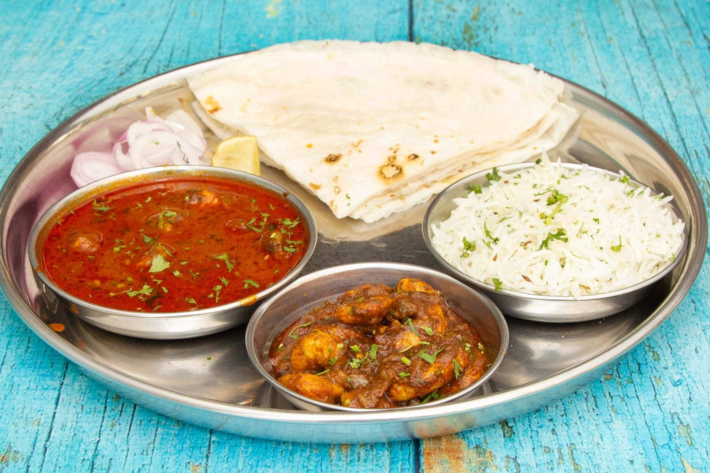 Maharashtrian Chicken Thali