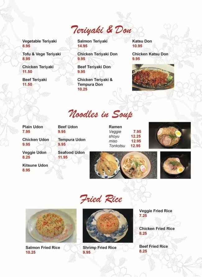 Menu at Maple Sushi Japanese Restaurant, Surrey, King George Blvd