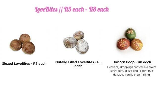 Menu at Wicked Donuts, Durban, 9 Harry Gwala Road