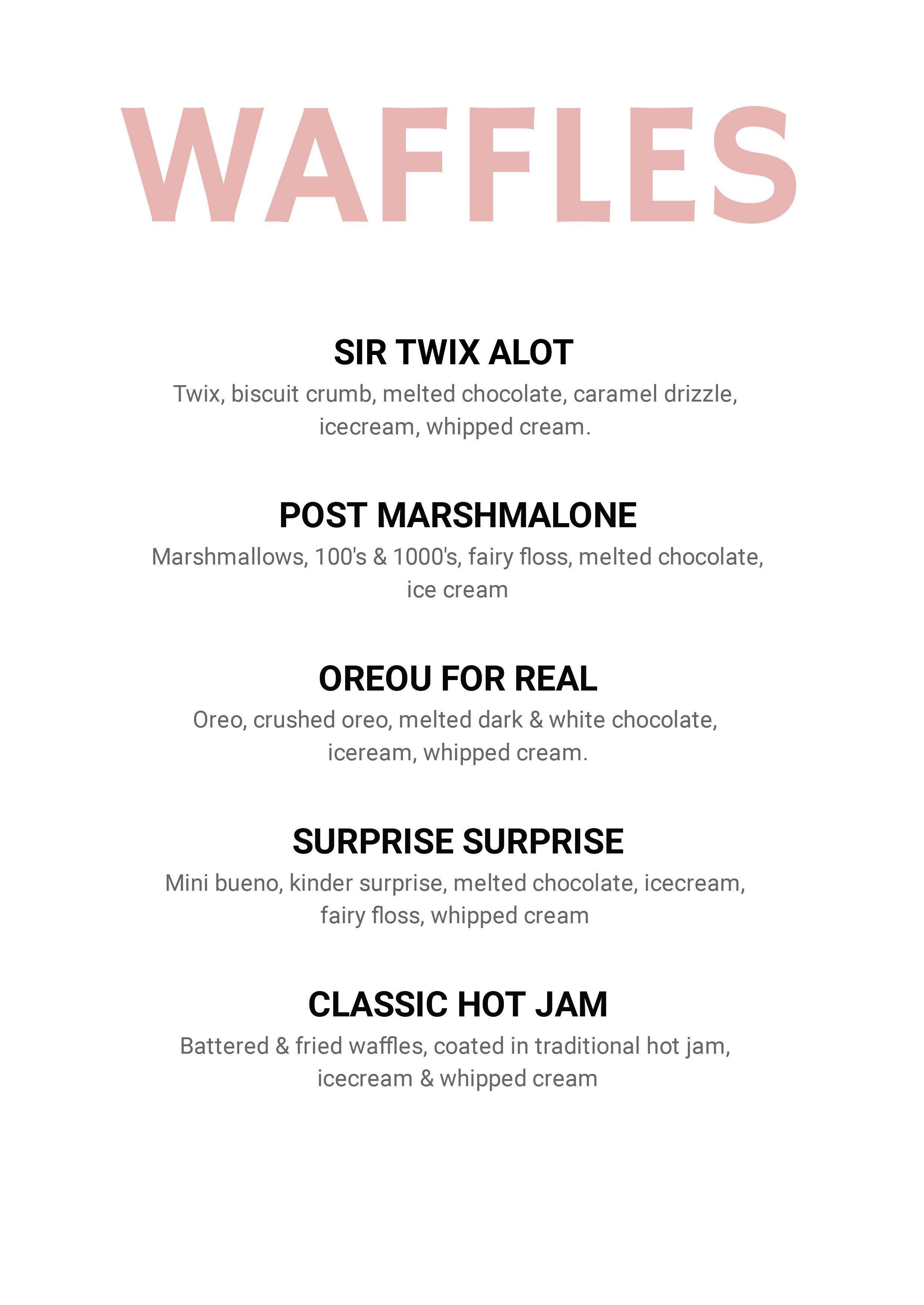 Menu at PD Cafe Epping, Epping