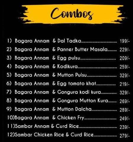 Menu at VR Kitchen, Hyderabad, 13-1-22/3