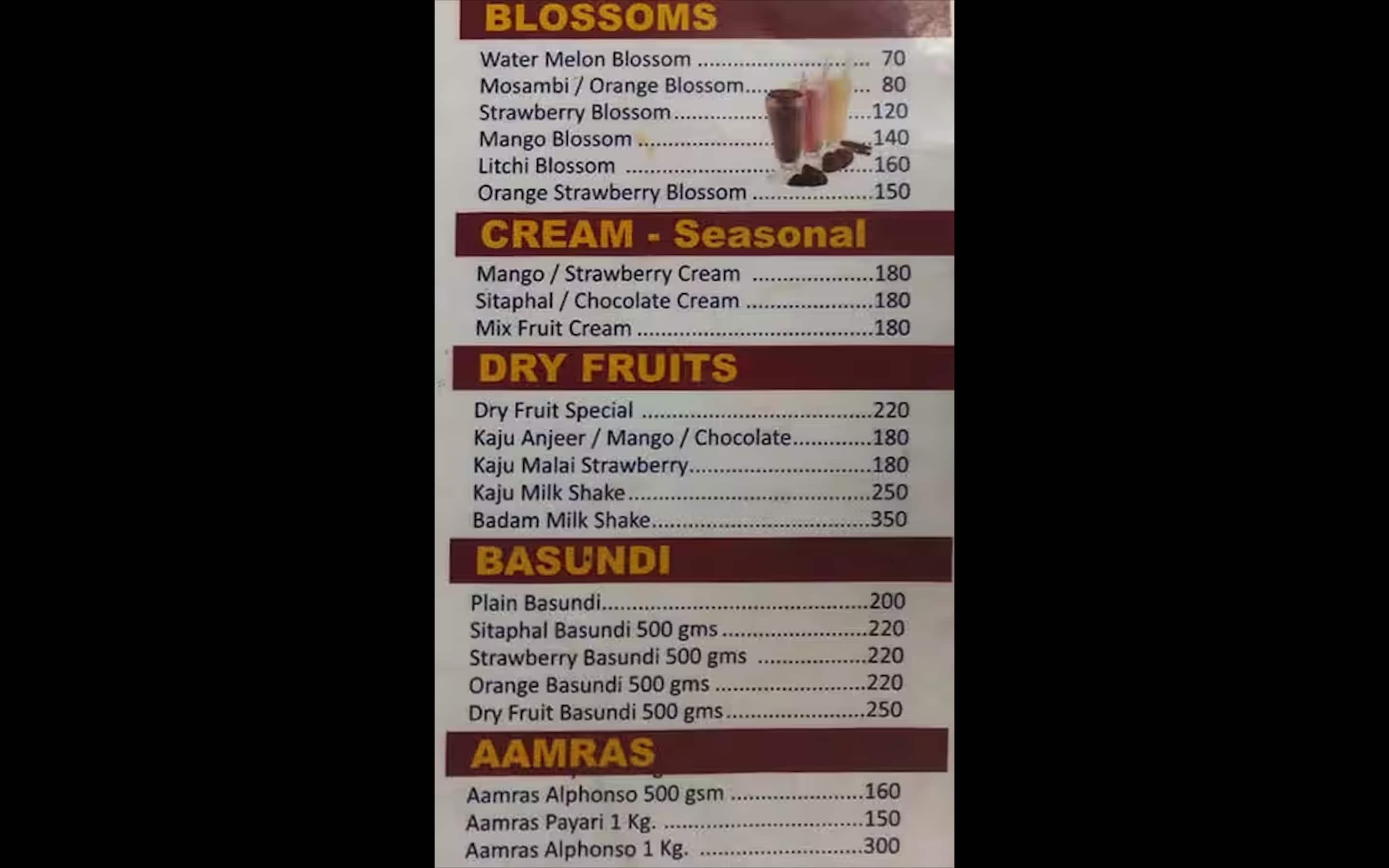 Menu of Food Fusion, Chembur, Mumbai