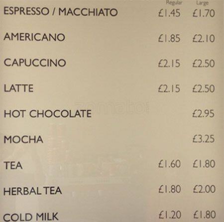 Menu at Ben's Cookies desserts, Edinburgh