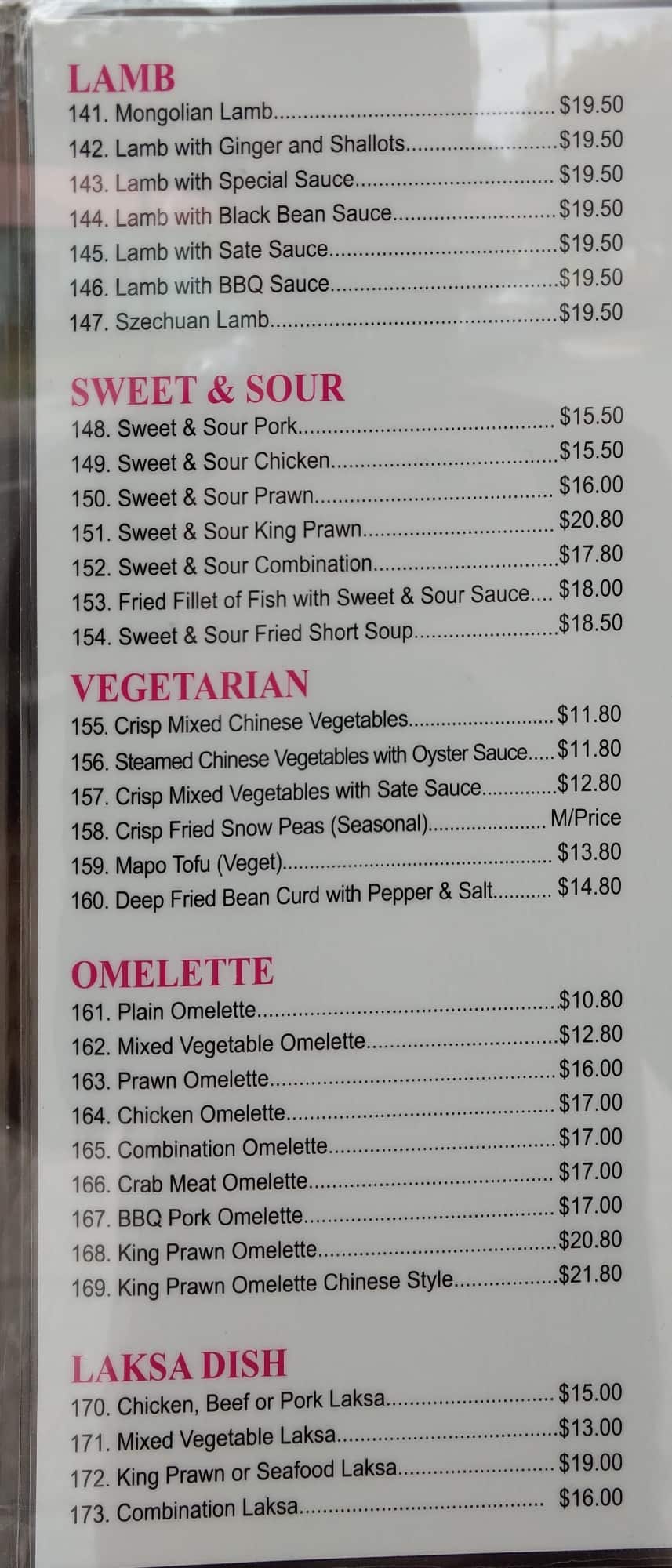 Menu at House Of Lee restaurant, Padstow