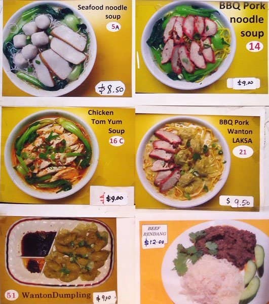 Menu at Singapore Delights restaurant, Adelaide, 95 Grote St