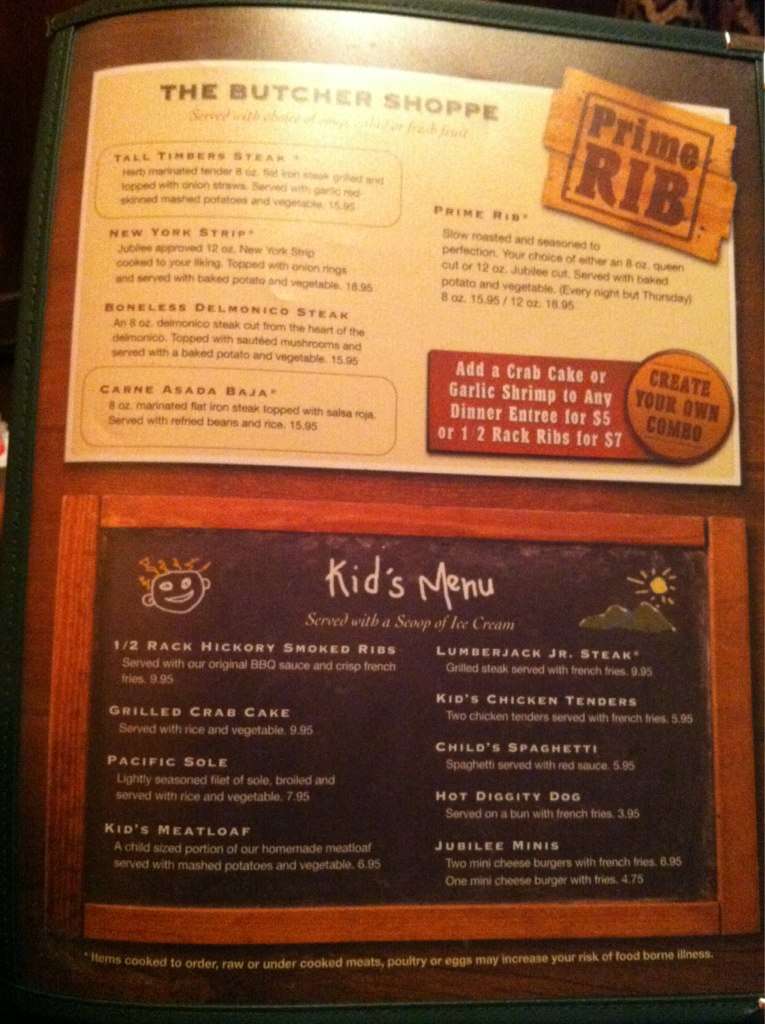 Menu at Pub In The Pines, Pocono Pines, Route 940
