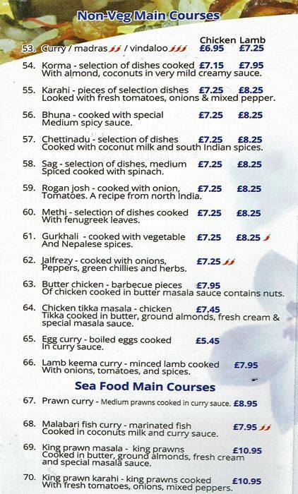 Menu at Blue Orchid Restaurant and Bar, Northolt, 500 Ruislip Rd