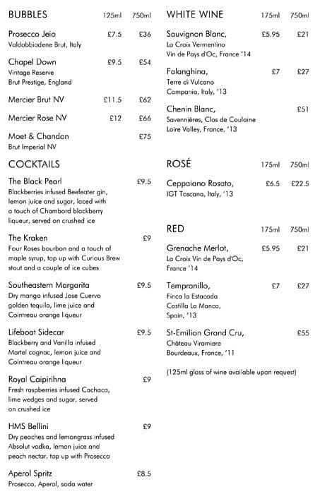 Tom's Kitchen Menu, Menu for Tom's Kitchen, London Bridge, London ...