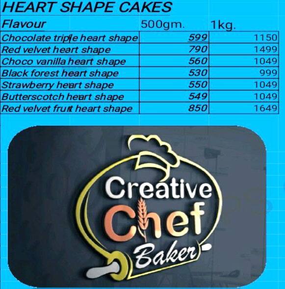 Menu at Creative Chef Baker, New Delhi, E -7/64