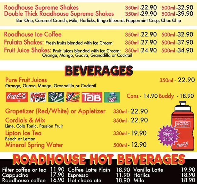 Menu at Burger Box Roadhouse pub & bar, Krugersdorp, 193 Voortrekker Rd ...