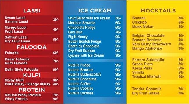 Lassi Shop Menu, Menu for Lassi Shop, Kumaraswamy Layout, Bangalore ...