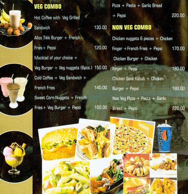 Menu at Youth Cafe, Gurugram