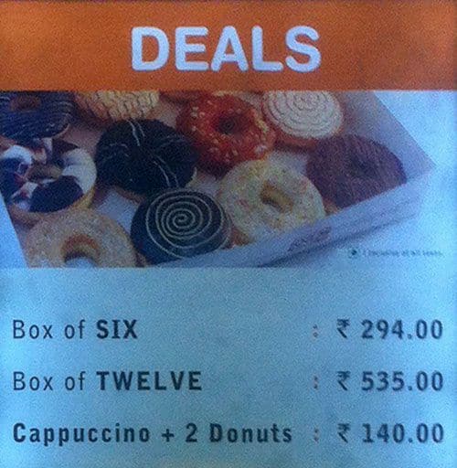 Menu at Donut Factory, Kochi, 1st floor