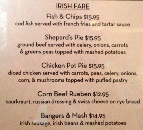 Menu at Jack Doyle's pub & bar, West New York