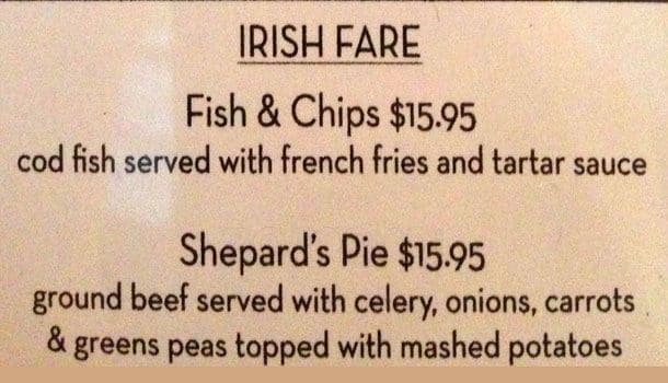 Menu at Jack Doyle's pub & bar, West New York