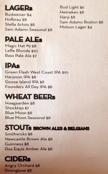 Menu at Jack Doyle's pub & bar, West New York