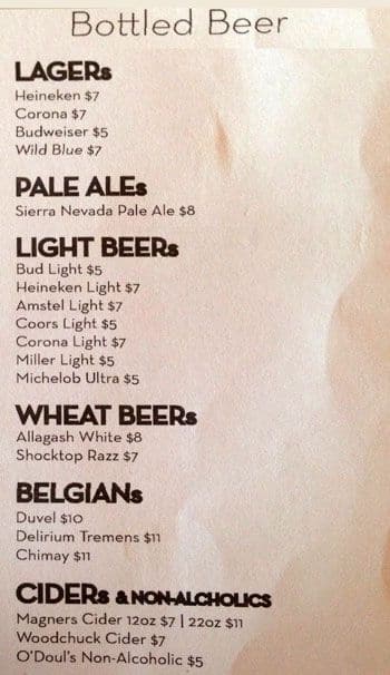 Menu at Jack Doyle's pub & bar, West New York