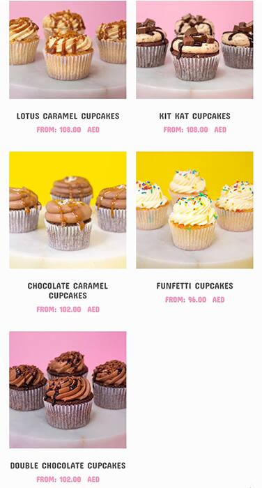 Menu at The Sugar Hub, Dubai