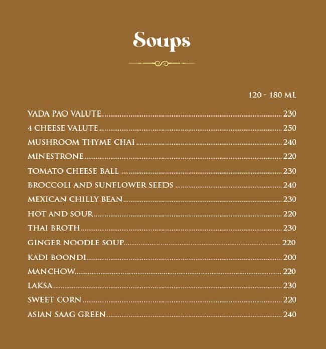 Menu of The Fussion House, Bodakdev, Ahmedabad